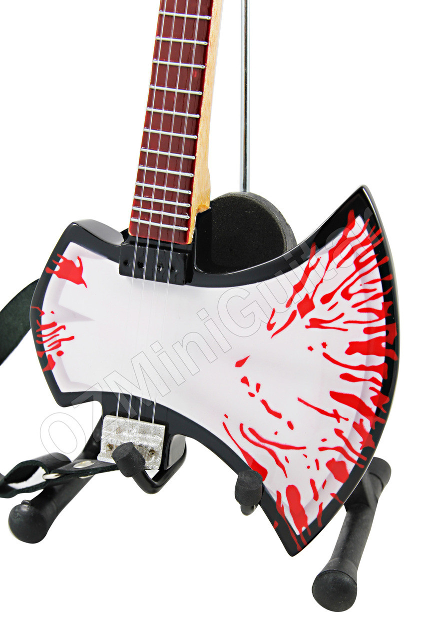 Miniature Guitar Gene Simmons KISS Blood AXE Bass - OZMiniGuitar