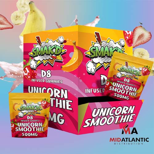 Smak'd Delta 8 500mg Gummies Pack *Display of 30 Packs* - vapesale247