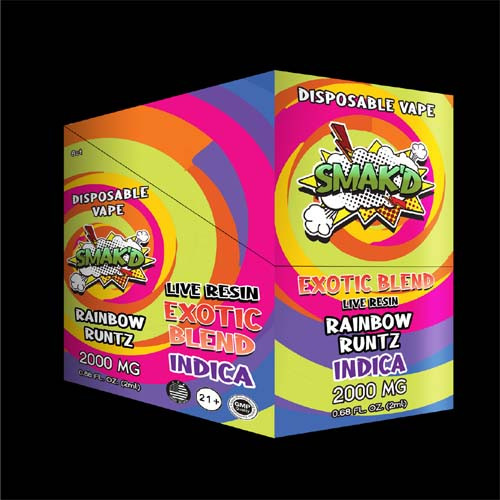 Smak'd Exotic Blend Delta 8 + HHC + CBN Disposable *Display of 8 ...