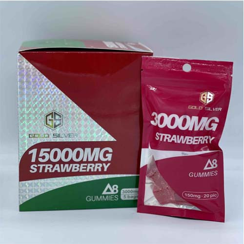 Gold Silver 3000mg Delta 8 Gummies *Display of 5* - vapesale247