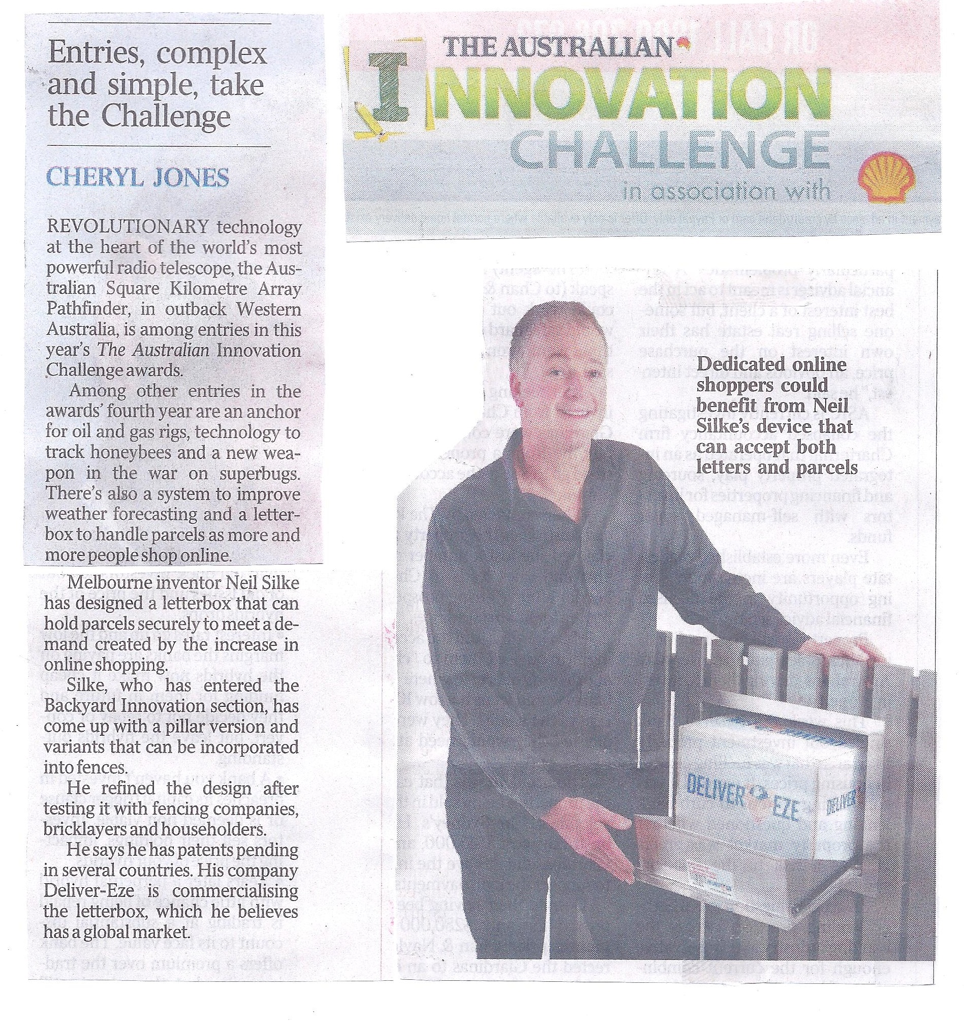 Deliver-Eze Featured in The Weekend Australian - Deliver-Eze Pty. Ltd