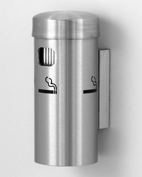 Glaro 4400SA Wall Mounted Smoking Post - Satin Aluminum - Sunhouse Office