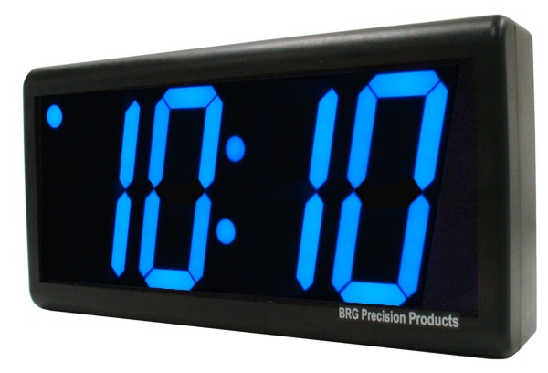 Double-Sided Ceiling or Wall-Mounted Digital Clock with Blue Digits ...