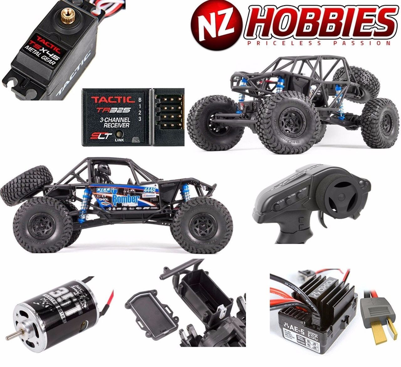 Axial AX90048 1/10 RR10 BOMBER 4WD RTR - NZ HOBBIES