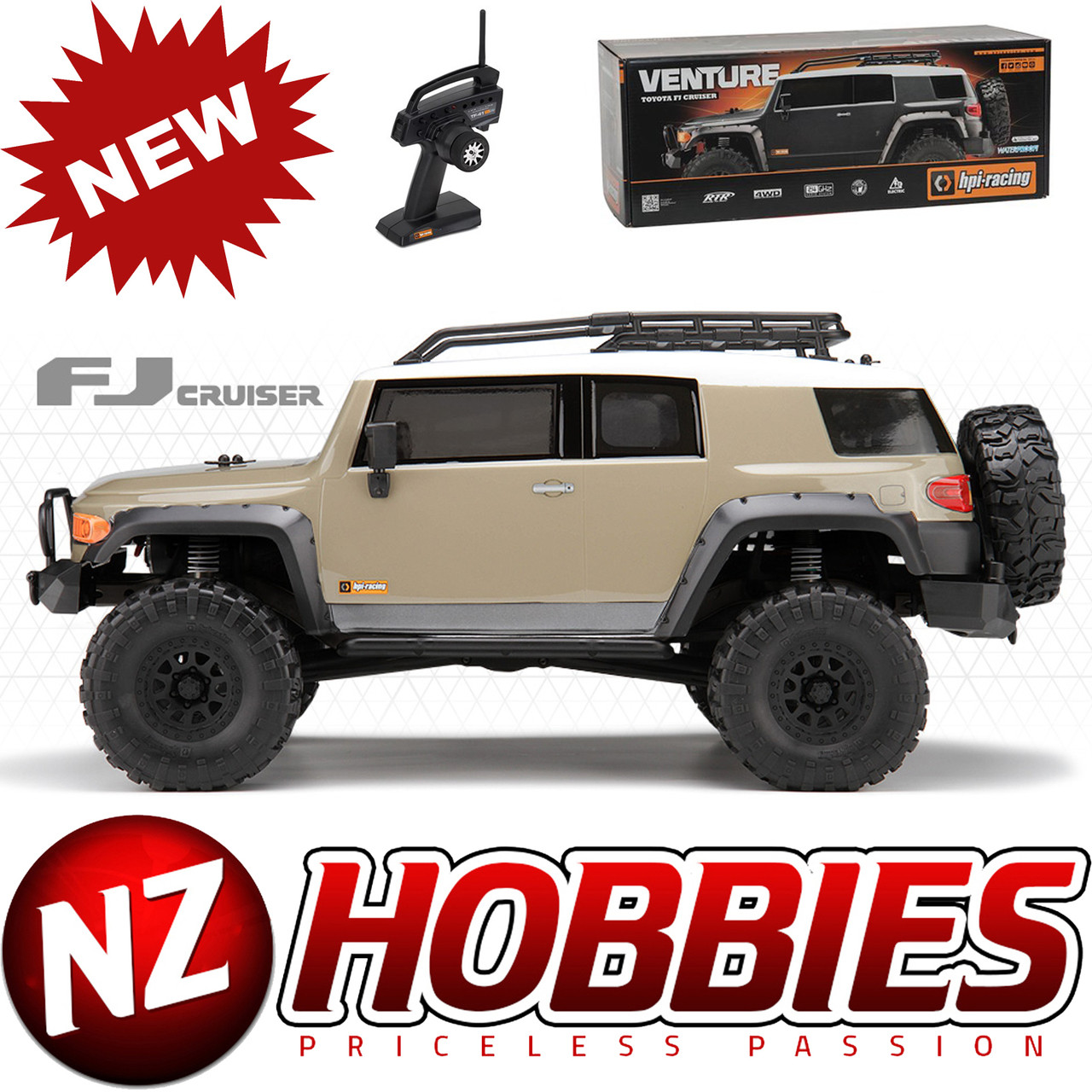 HPI 117165 1/10 Venture Toyota FJ Cruiser Sandstorm 4WD RTR - NZ HOBBIES