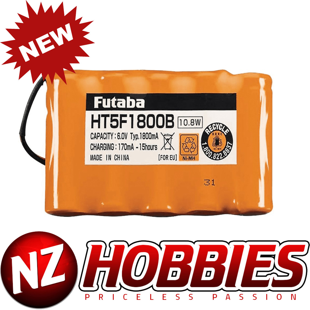FUTABA 6V 1800mAh NiMH Battery 4PK 4PL 4PX 6/8/10J 12K 14SG 16SZ 18SZ ...