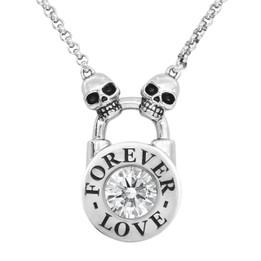 Heart Lock Skull Necklace - Protected Heart - Controse