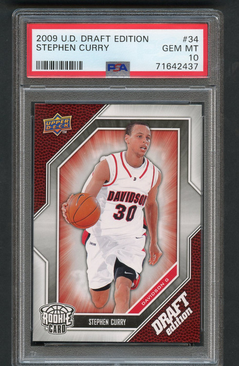2009 U.D. DRAFT EDITION STEPH CURRY #34 RC ROOKIE PSA 10 GEM MINT ...
