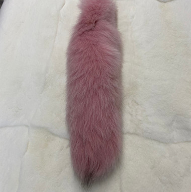 DYED BABY PINK BLUE FOX TAIL - FURTAILS
