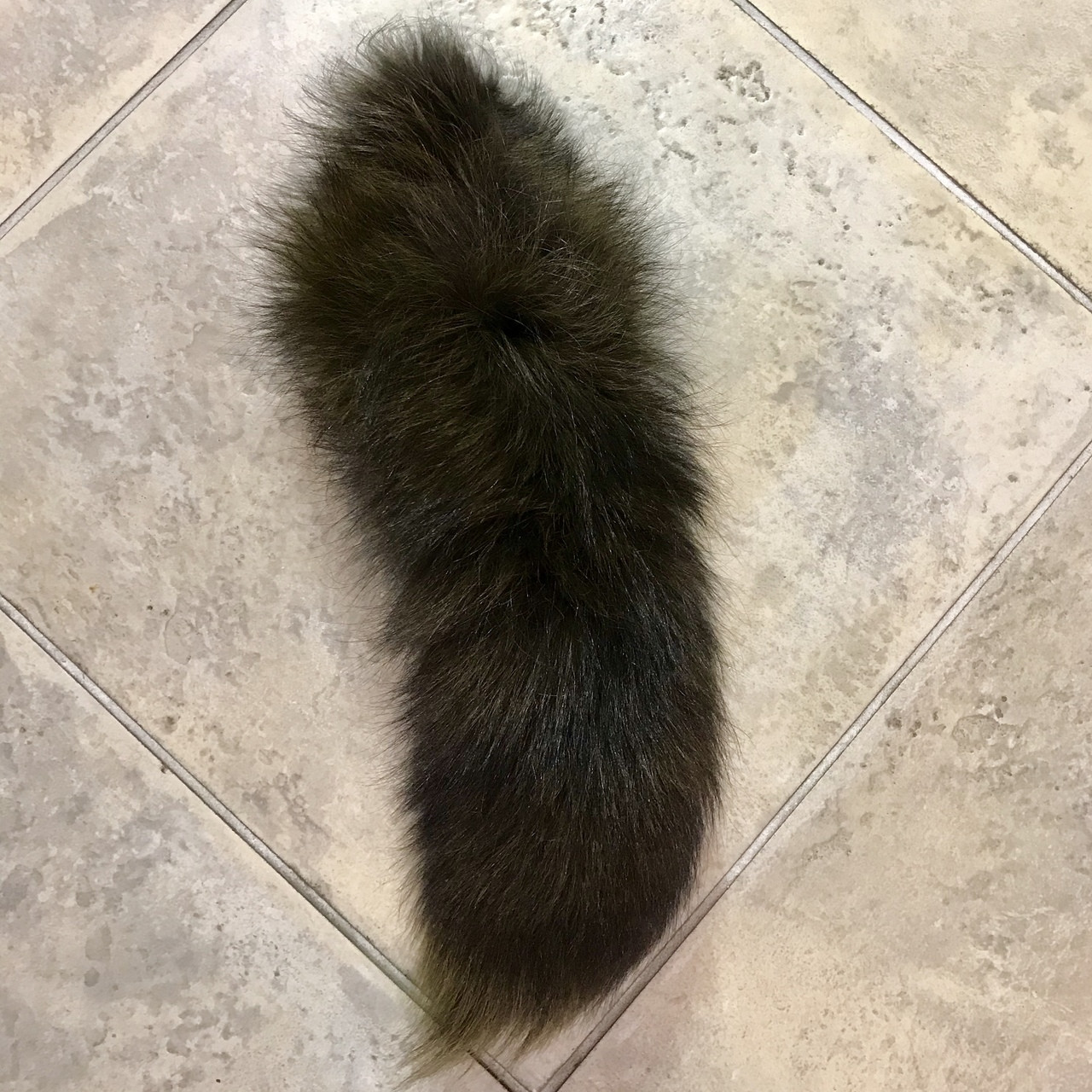 Dyed Brown Silver Fox Tail - FURTAILS