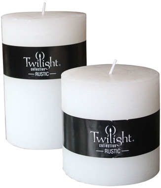 4" Rustic Pillars - White - Twilight Collection