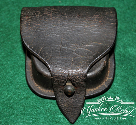 Original Civil War Leather Percussion Cap Box with cartridge paper ...