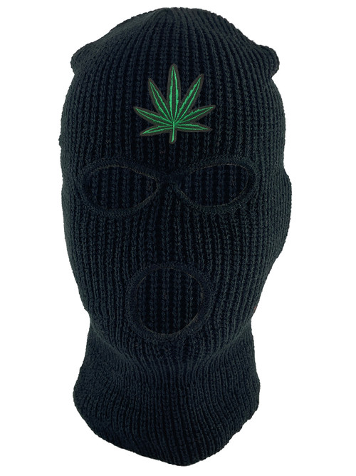 Gravity Threads Marijuana Leaf 3-Hole Ski Mask - Gravity Trading