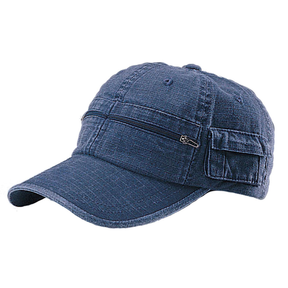 RIP-STOP FABRIC WASHED POCKET CAP - Gravity Trading