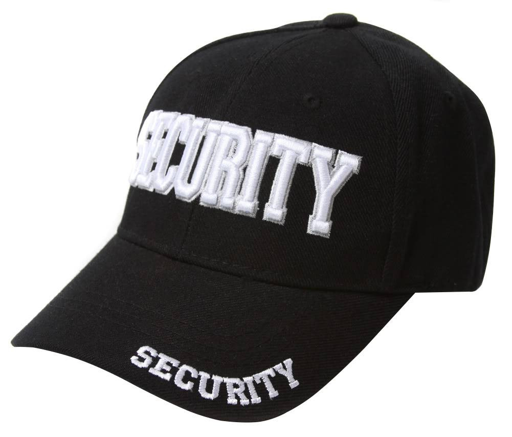 Black Security Text Style Hat - Gravity Trading