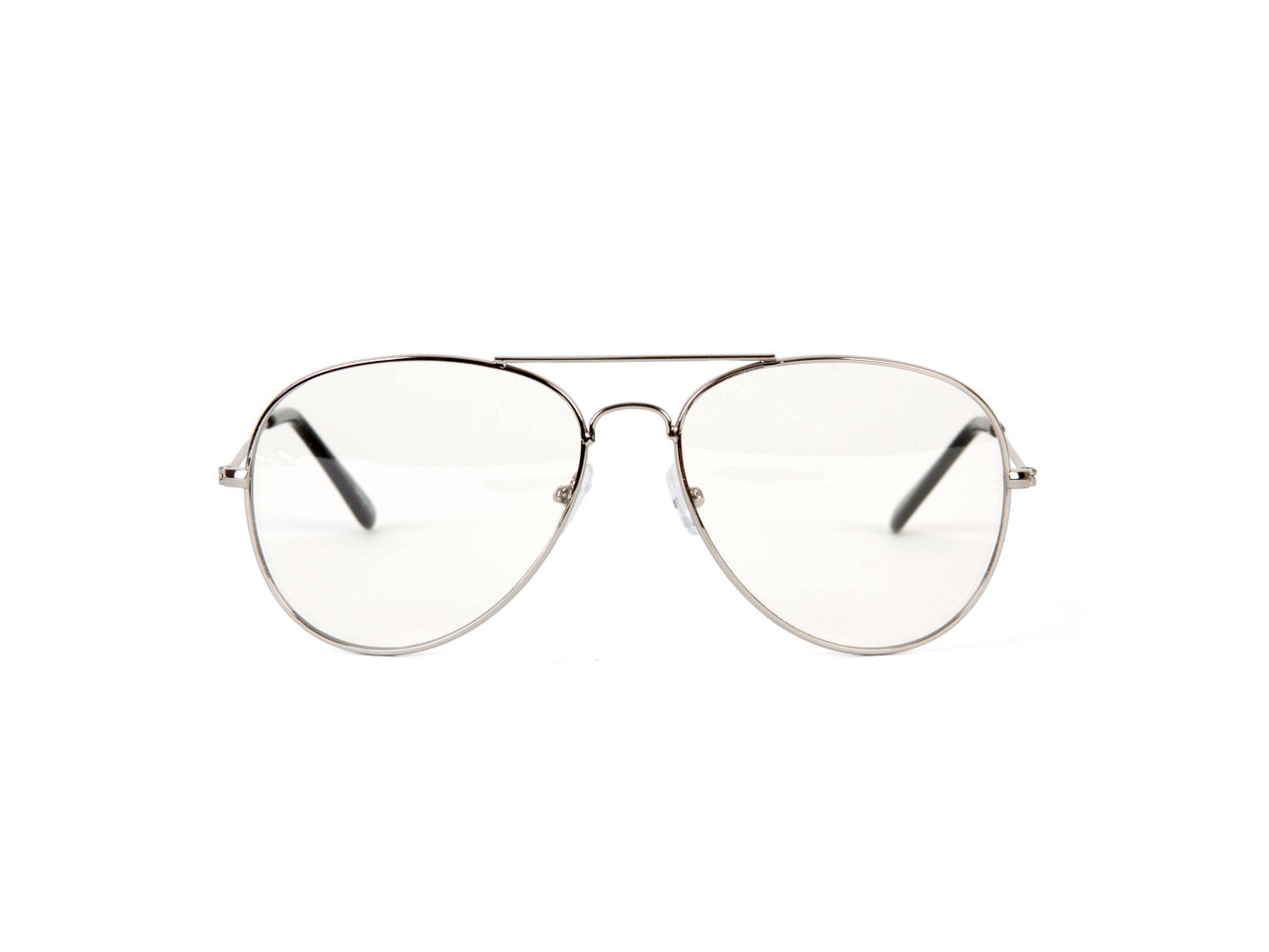 Gravity Silver Frame Clear Lens Aviator - Gravity Trading