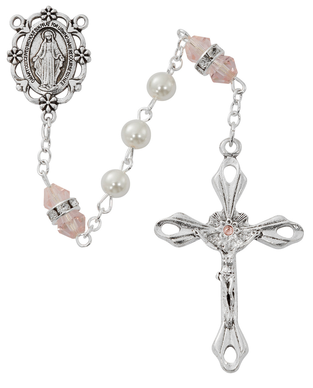 (R917RSKF) 6MM PEARL, PINK ROSARY - McVan