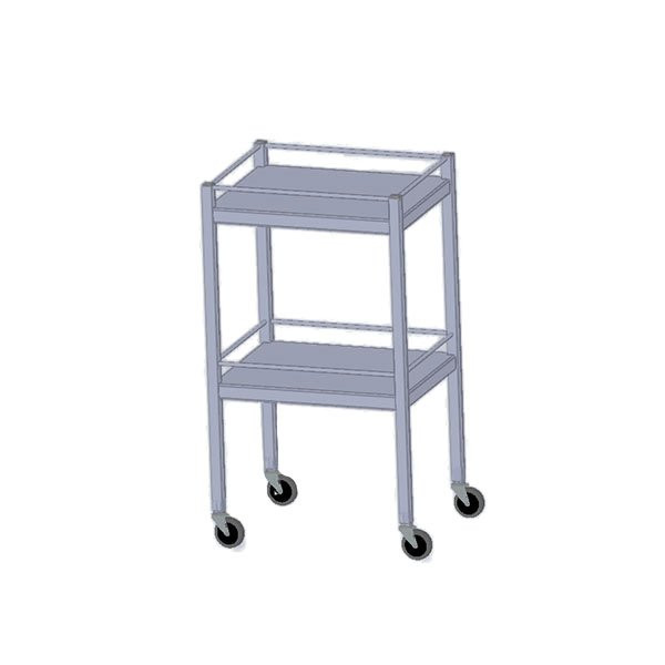 Prep Table With 4-Sided Rail On Top And Lower Shelf - USA Medical