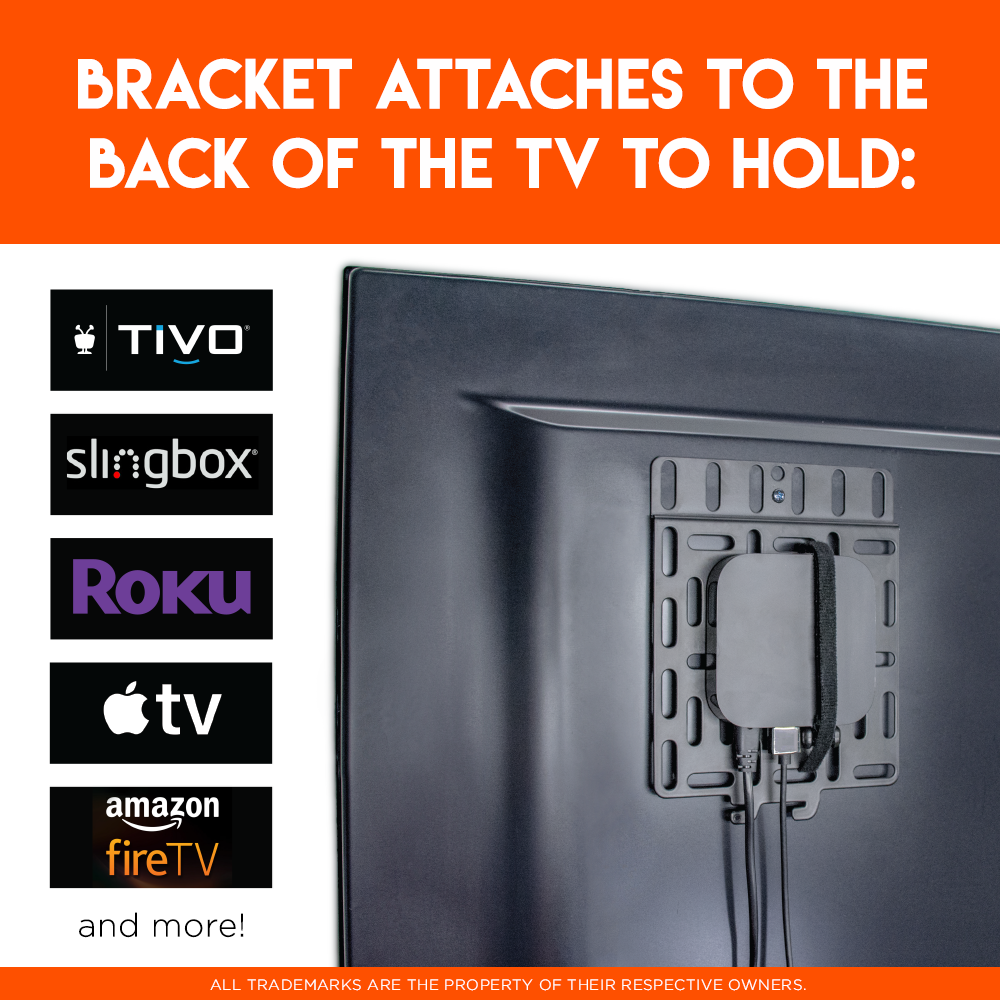 Universal Streaming Device Mount For Apple TV, Roku & Fire
