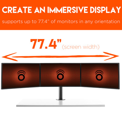 ECHOGEAR Triple Monitor Desk Mount For Screens Up To 27"
