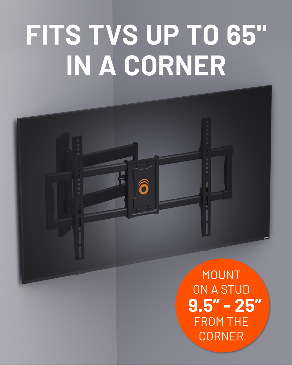 Full Tilt TV Wall Mount for TVs up to 75" Extends, Tilts, & Swivels
