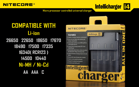 NITECORE INTELLICHARGER I4 - The Vape Mall