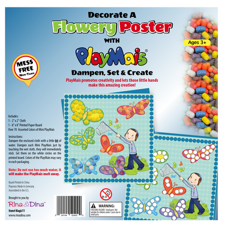 Decorate -A- Butterfly Board "PlayMais" - Rina and Dina Collection