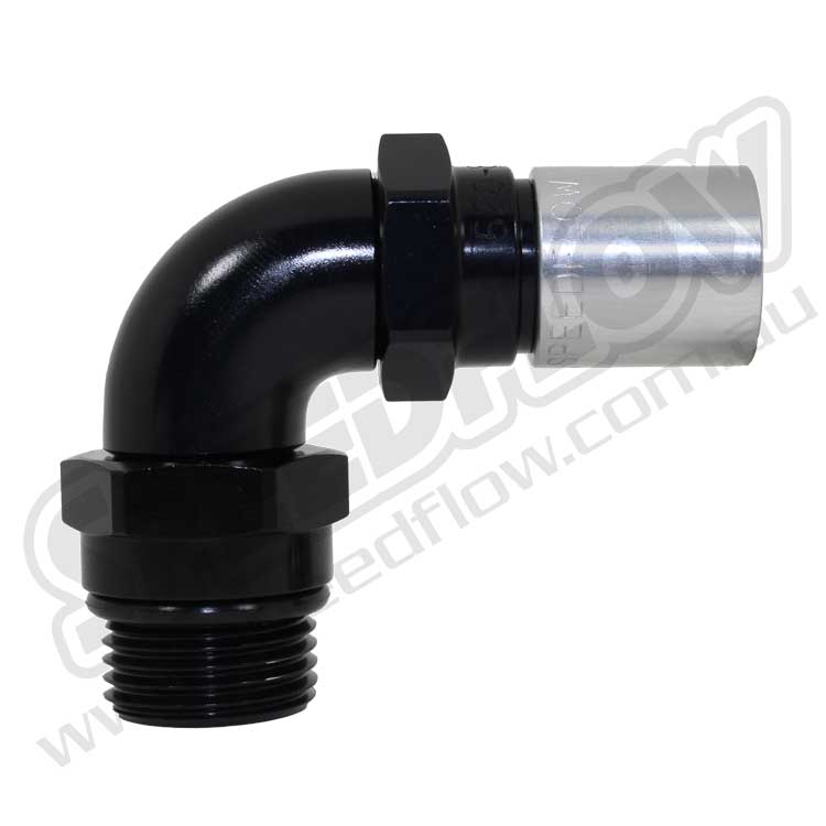 New! 520 Series 90° Crimp Hose End to O-Ring Boss - Speedflow Products ...
