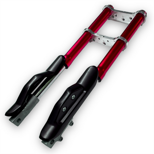 Red Upside Down Mini Dirt Bike Forks - Red Circles Motorcycles Limited