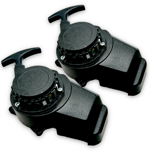 2x Black Mini Moto Metal Pull start - Red Circles Motorcycles Limited