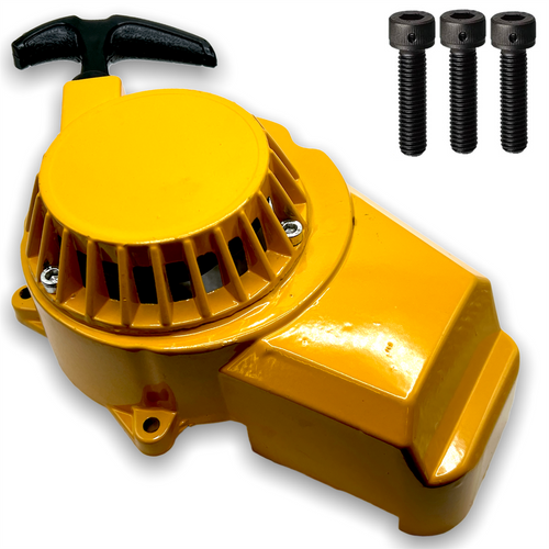 Yellow Mini Moto Metal Pull start - Red Circles Motorcycles Limited