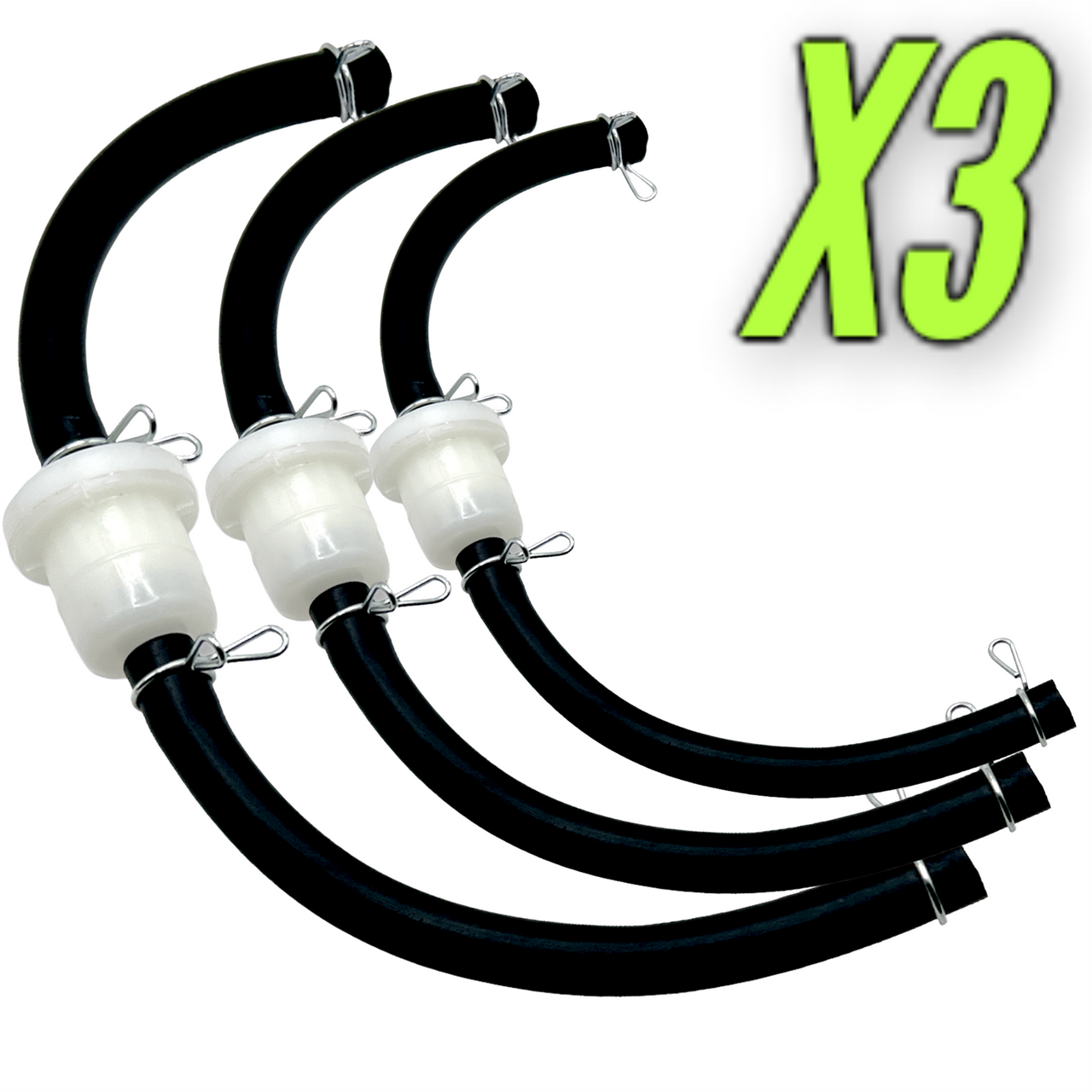 3x Mini Moto Fuel Filter With Hose - Red Circles Motorcycles Limited