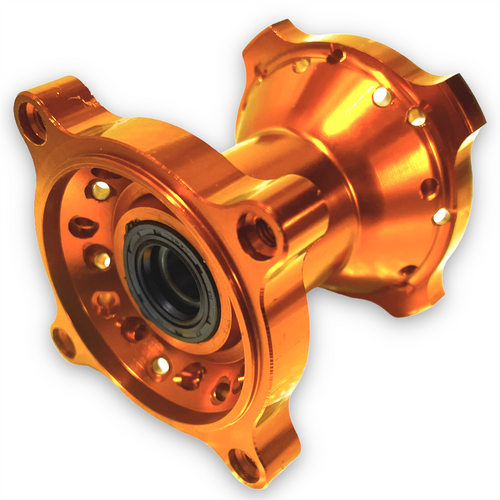 Gold 32 Spoke Pit Bike CNC Front Wheel Hub - Red Circles Motorcycles ...