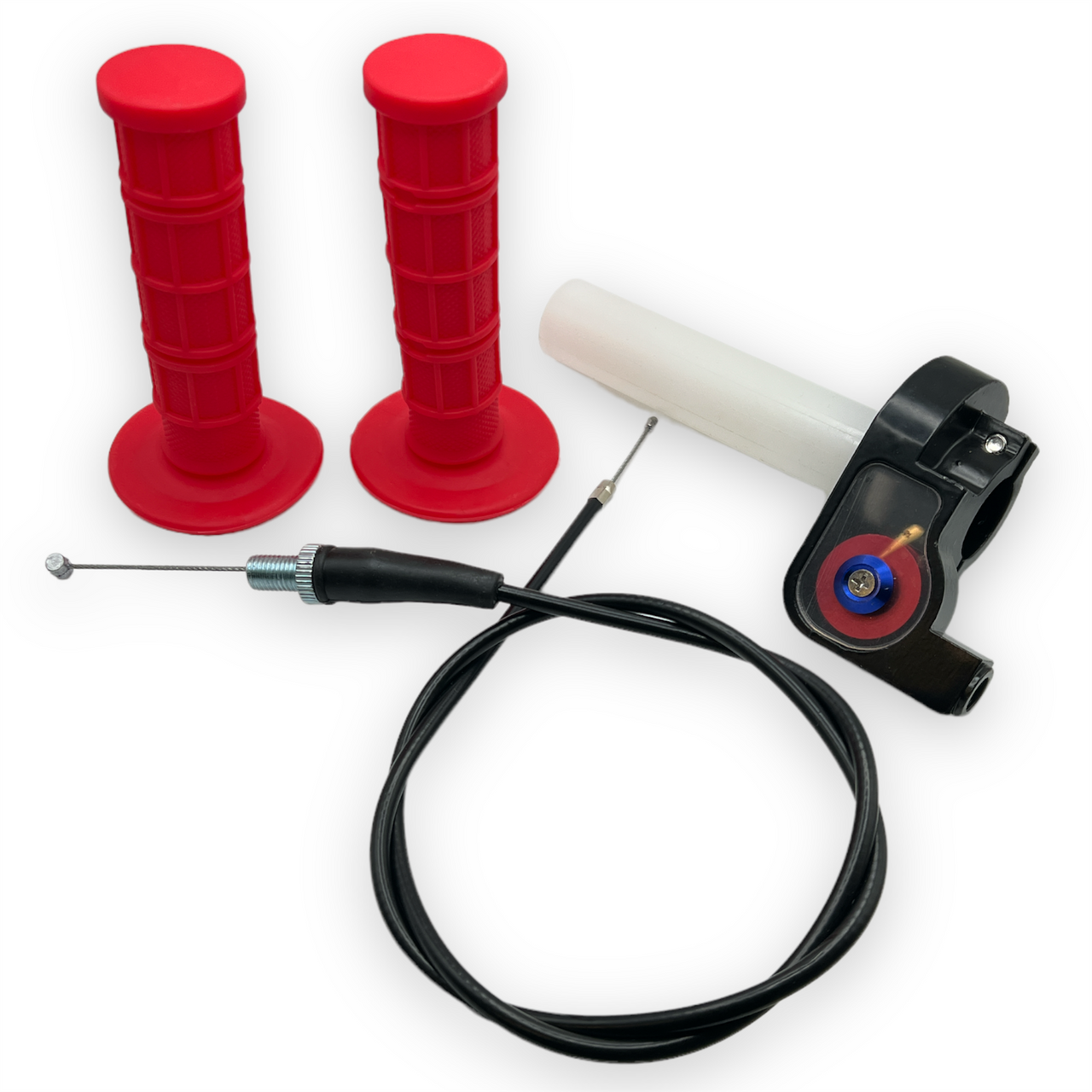 Red Pit BIke Quick Action Throttle Set - Red Circles Motorcycles Limited