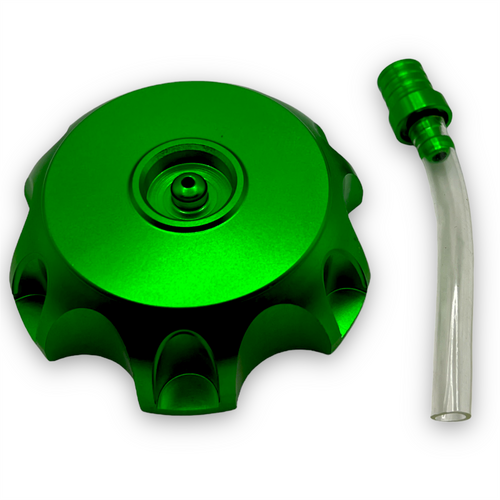 Green CNC Pit Bike Fuel Cap - Red Circles Motorcycles Limited