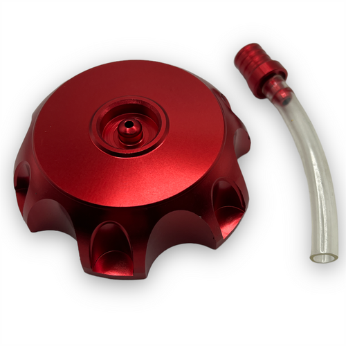 Red CNC Pit Bike Fuel Cap - Red Circles Motorcycles Limited