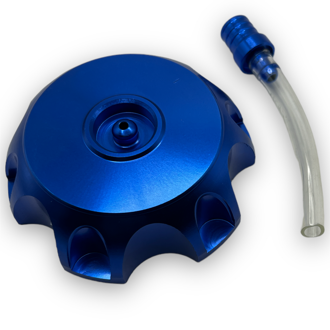 Blue CNC Pit Bike Fuel Cap - Red Circles Motorcycles Limited