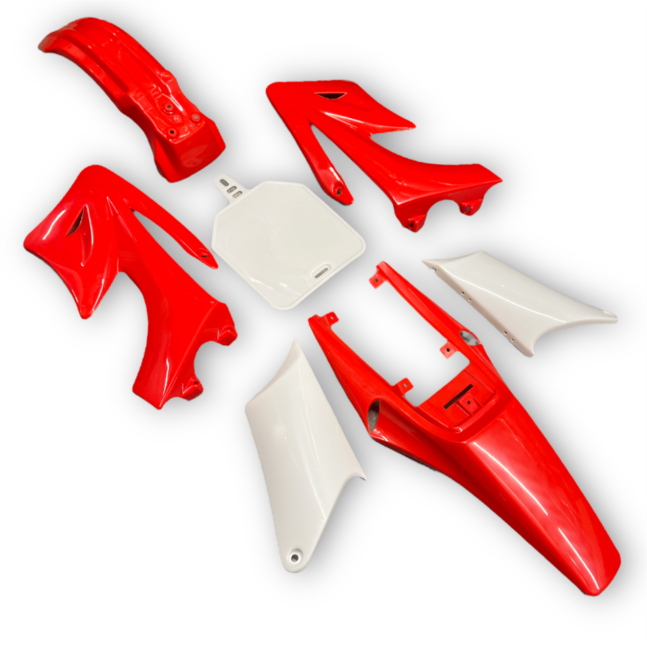 Red Apollo / Akuma Assassin Pit Bike Plastics Set - Red Circles ...