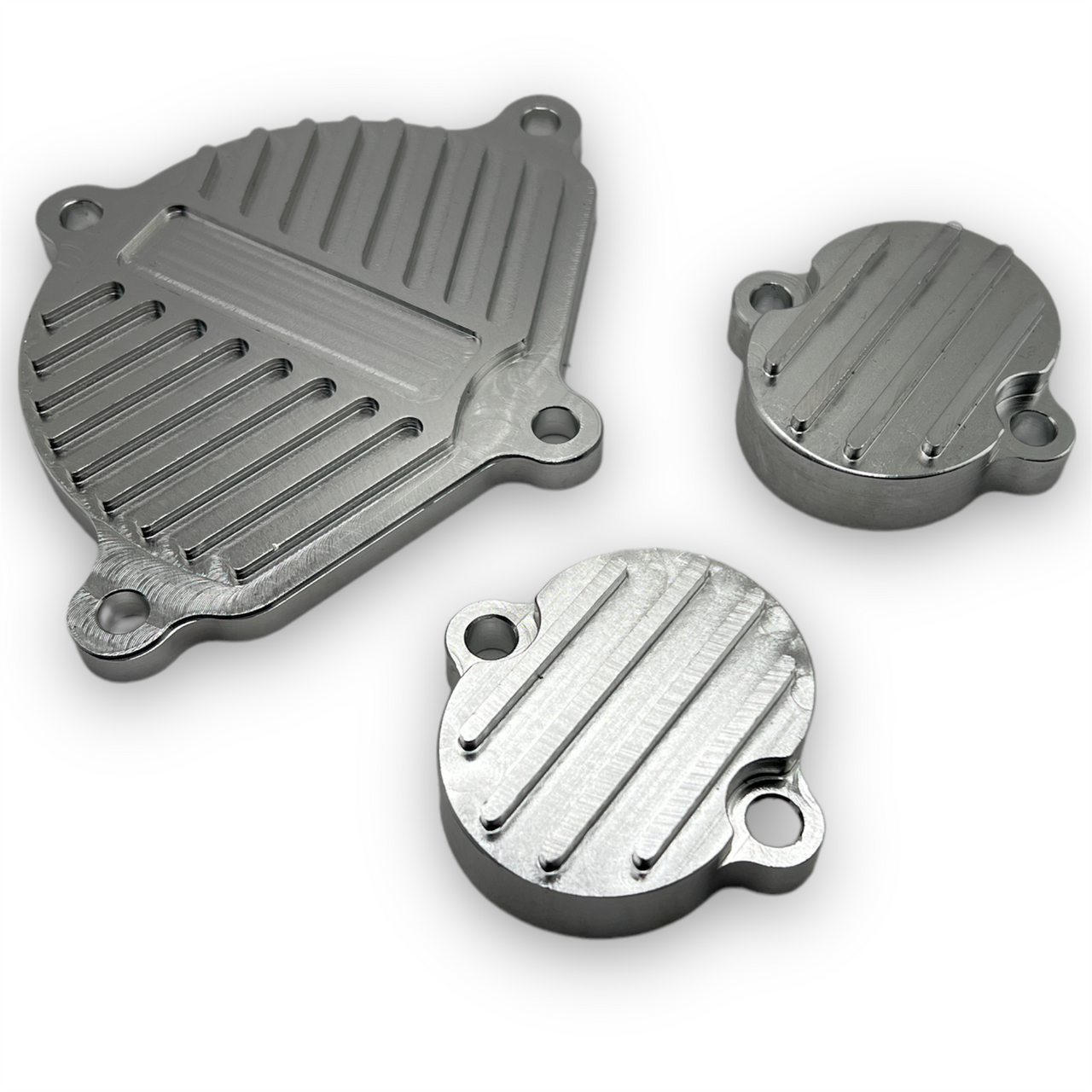 Silver YX160 CNC Pit Bike Bling Kit - Red Circles Motorcycles Limited