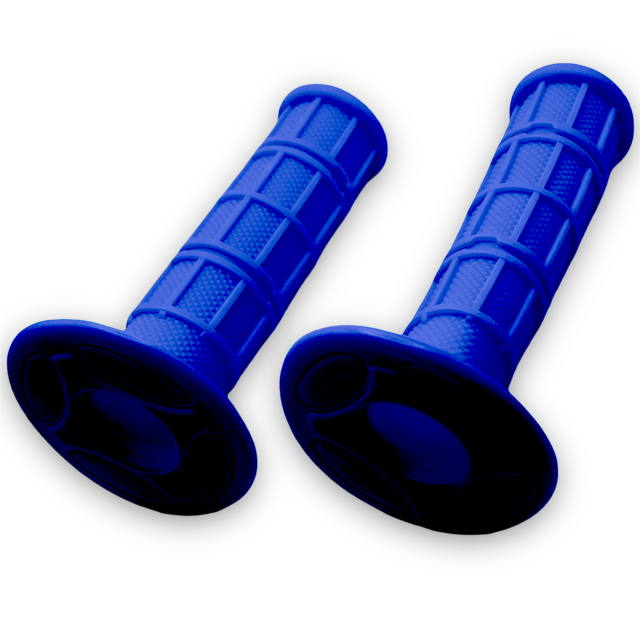 Blue Pit Bike Soft Waffle Grips - Red Circles Motorcycles Limited