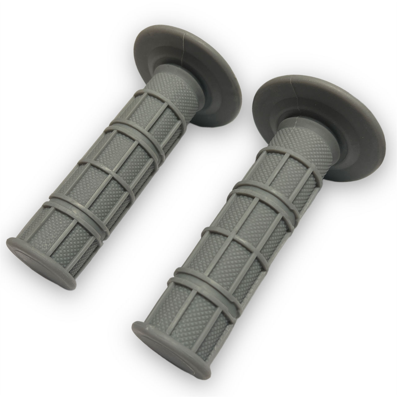 Grey Pit Bike Soft Waffle Grips - Red Circles Motorcycles Limited