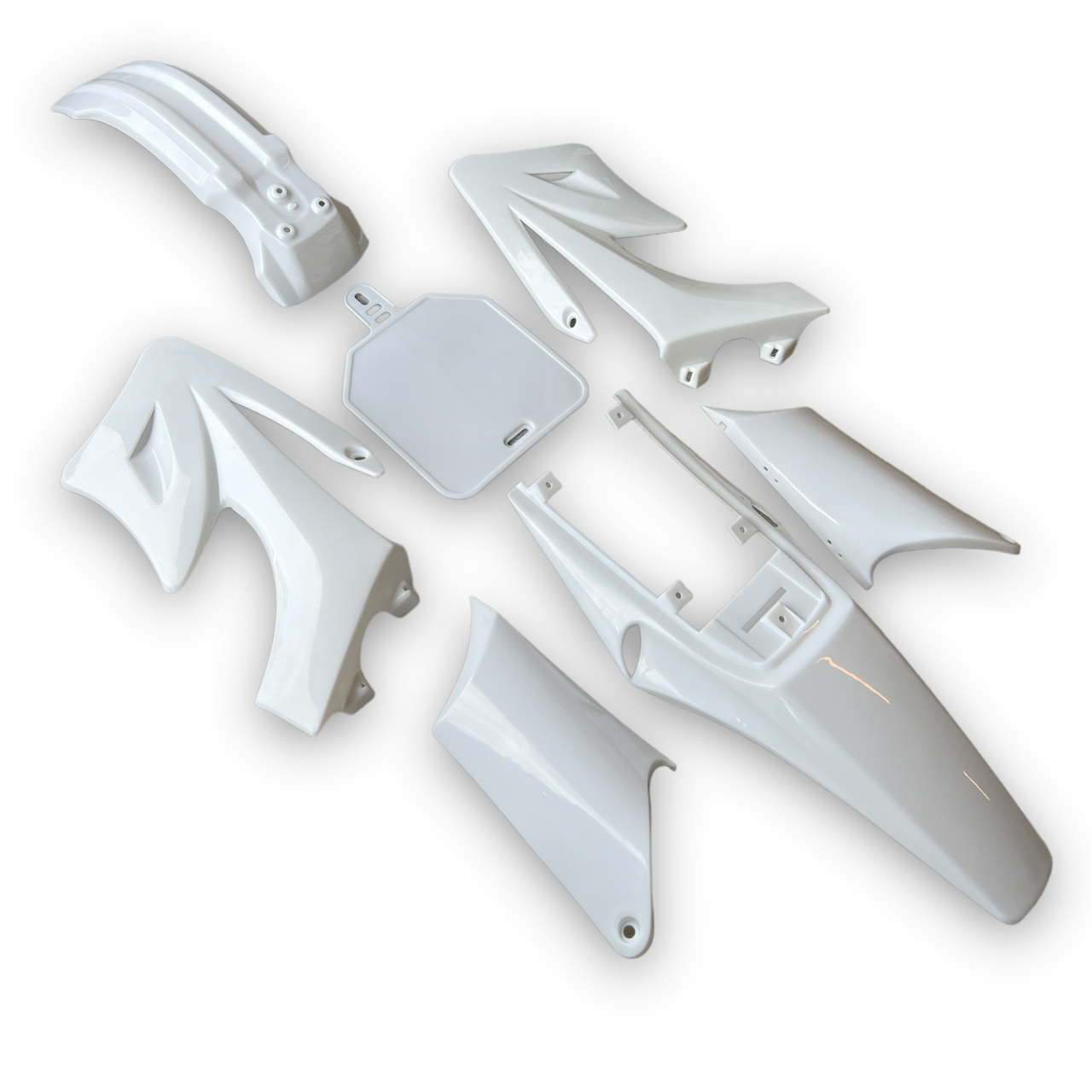 White Apollo / Akuma Assassin Pit Bike Plastics Set - Red Circles ...