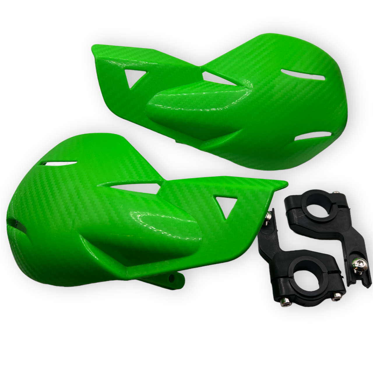 Green Pit Bike Hand Guards - Red Circles Motorcycles Limited