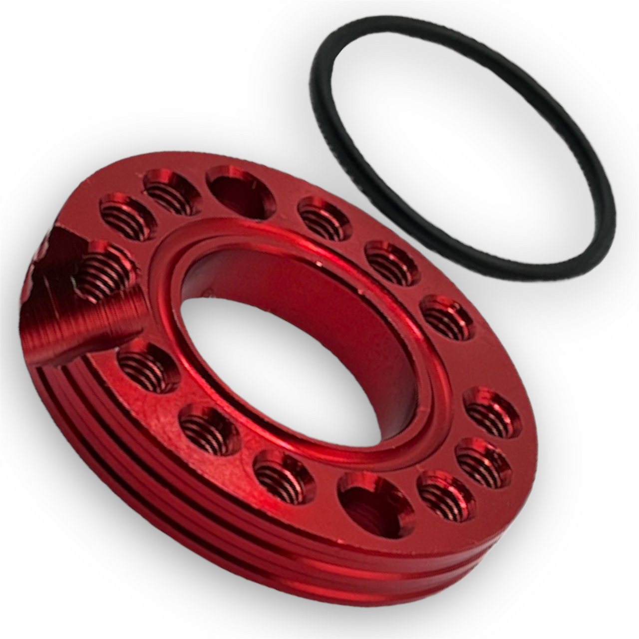 Red CNC Pit Bike Carburettor Spinner Plate - Red Circles Motorcycles ...