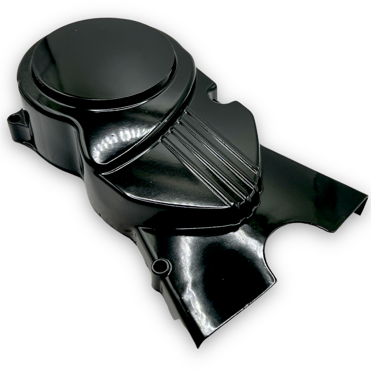 Black c90 Style Pit Bike Ignition Cover - Red Circles Motorcycles Limited