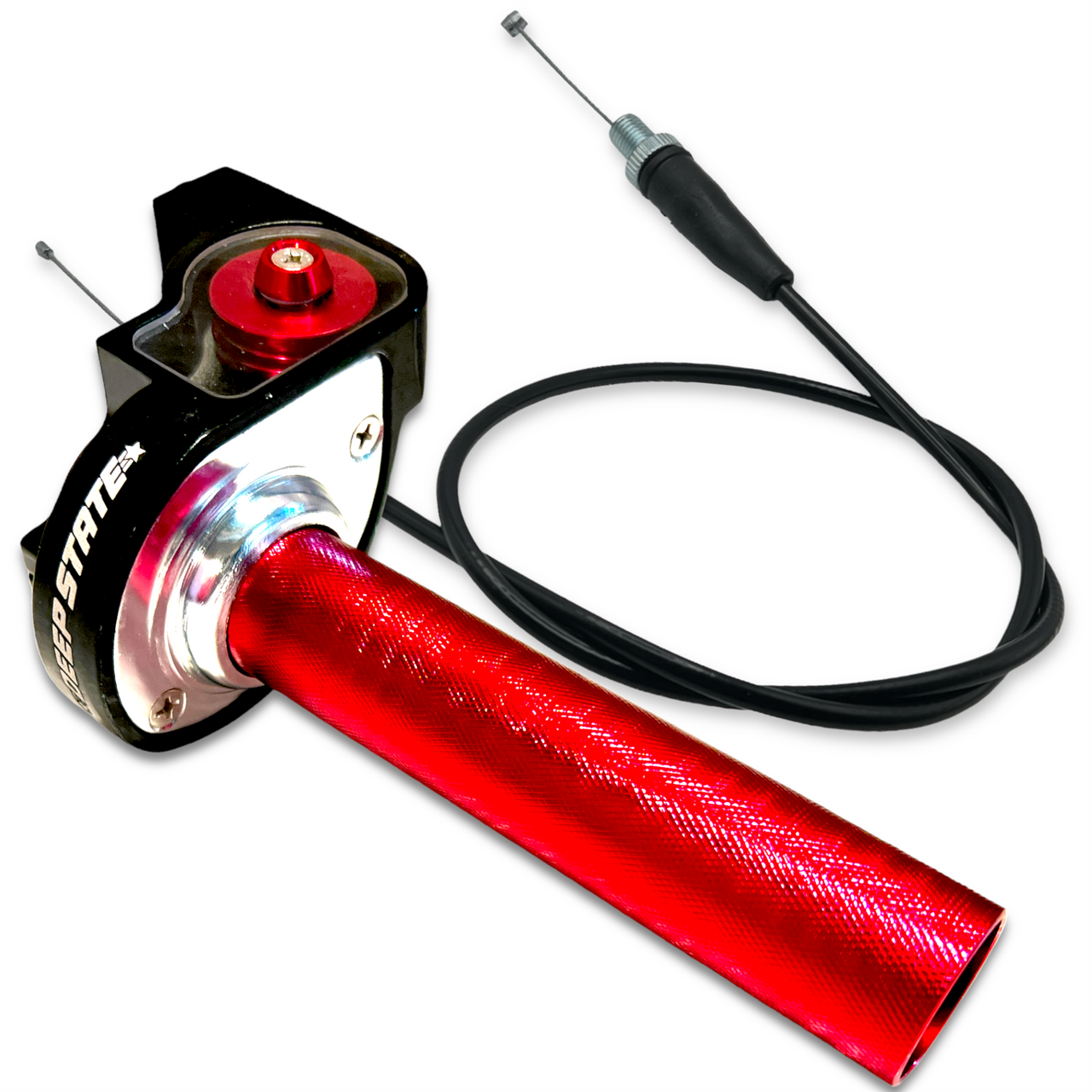 DEEP STATE CNC Pit Bike Throttle Set - Red Circles Motorcycles Limited
