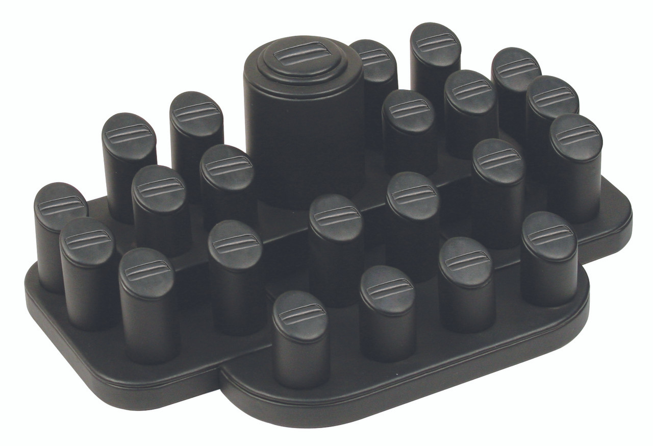Black Faux Leather 23-Ring Slot Jewelry Display with Riser Base - 888 ...