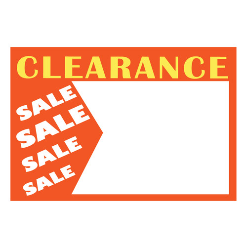Small Paper "Clearance Sale" Store Message Sign (50Pcs/Pack) - 888 ...