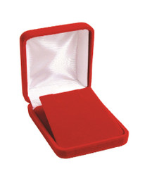 Classic Red Velvet Earring Gift Box with Brass Trim - 888 Display USA, Inc.