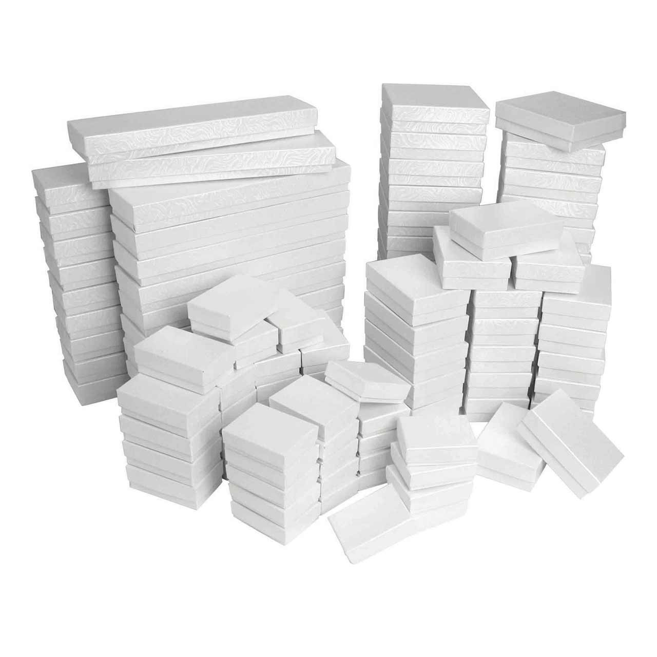 10 Boxes - White Swirl Cotton Filled Boxes - 888 Display USA, Inc.